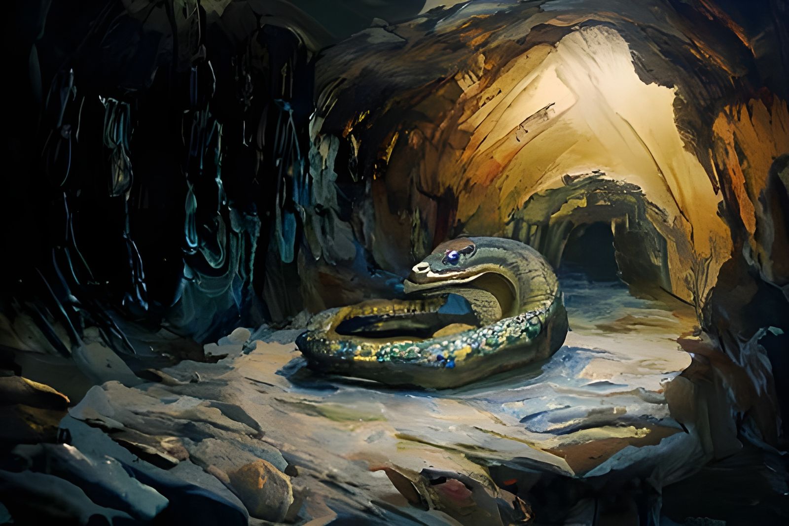 Snake's Cave - AI Generated Artwork - NightCafe Creator