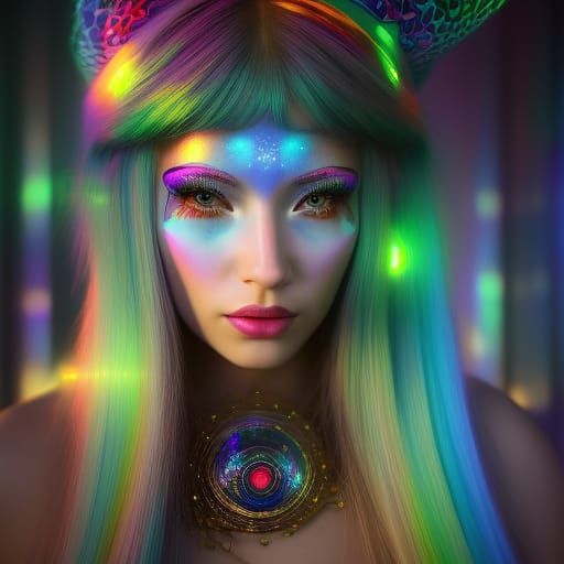 Rave Girl - AI Generated Artwork - NightCafe Creator