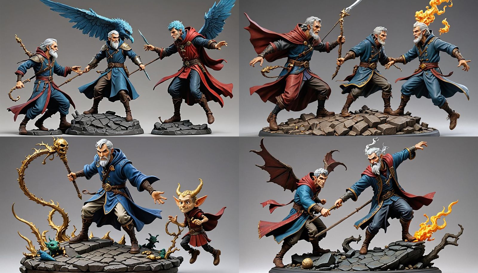 Discover the figure of Merlin the magician fighting Beelzebub - AI ...