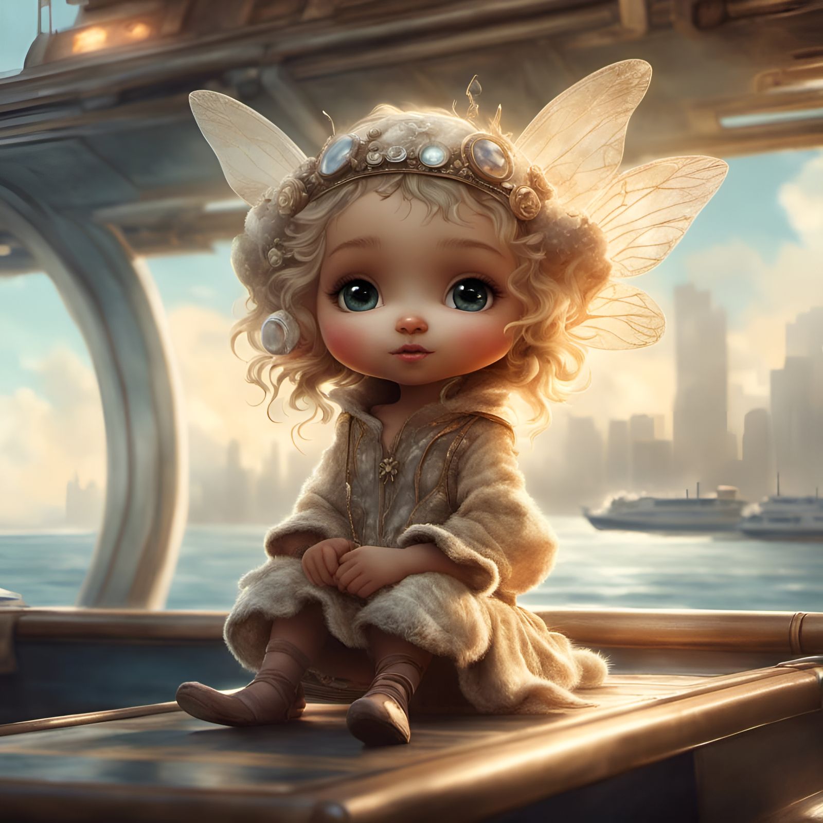 Fairy on a Ferry - AI Generated Artwork - NightCafe Creator