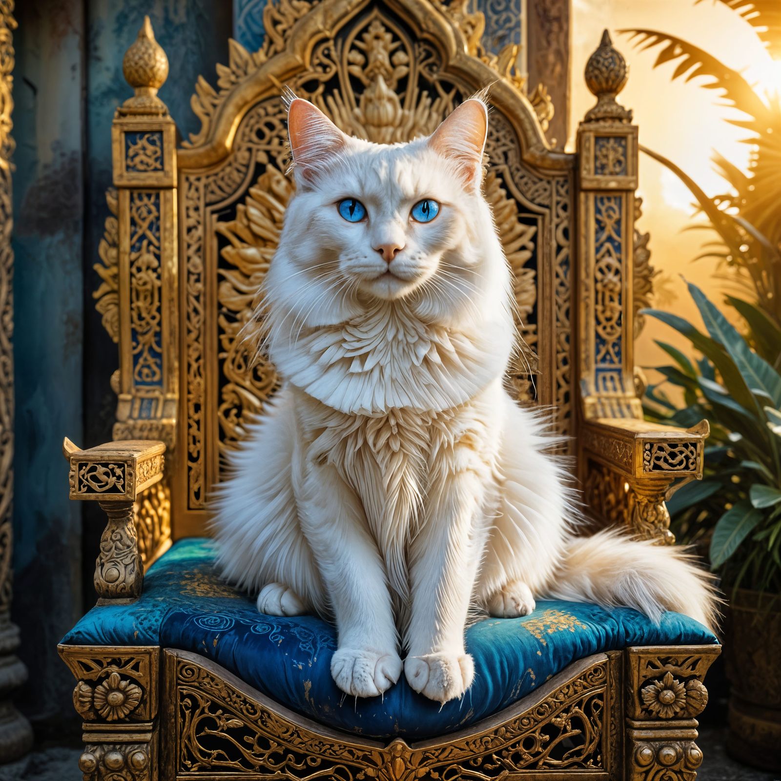 Wayan, Crown Prince of Badung - Regal Feline Majesty in Sola...