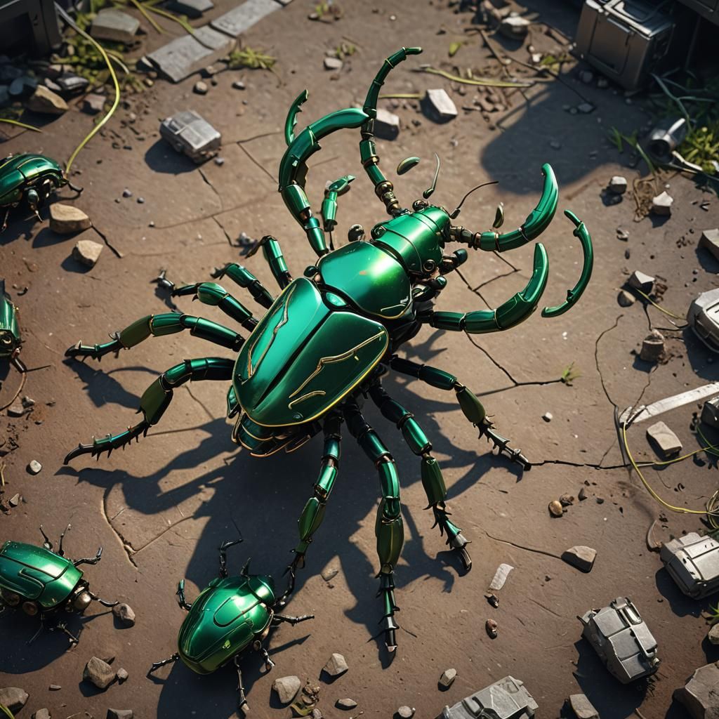 Beetle Robot Alternate - AI Generated Artwork - NightCafe Creator