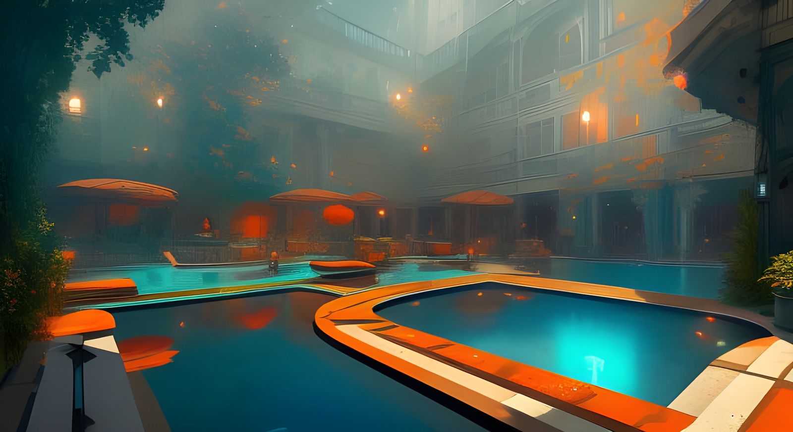 Pool - AI Generated Artwork - NightCafe Creator