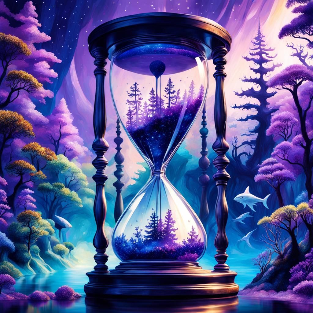 Purple Hourglass - Fantasy Mode - AI Generated Artwork - NightCafe Creator