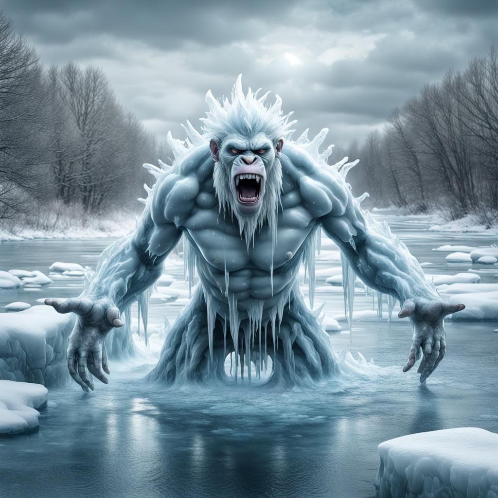 Ice Ape - AI Generated Artwork - NightCafe Creator