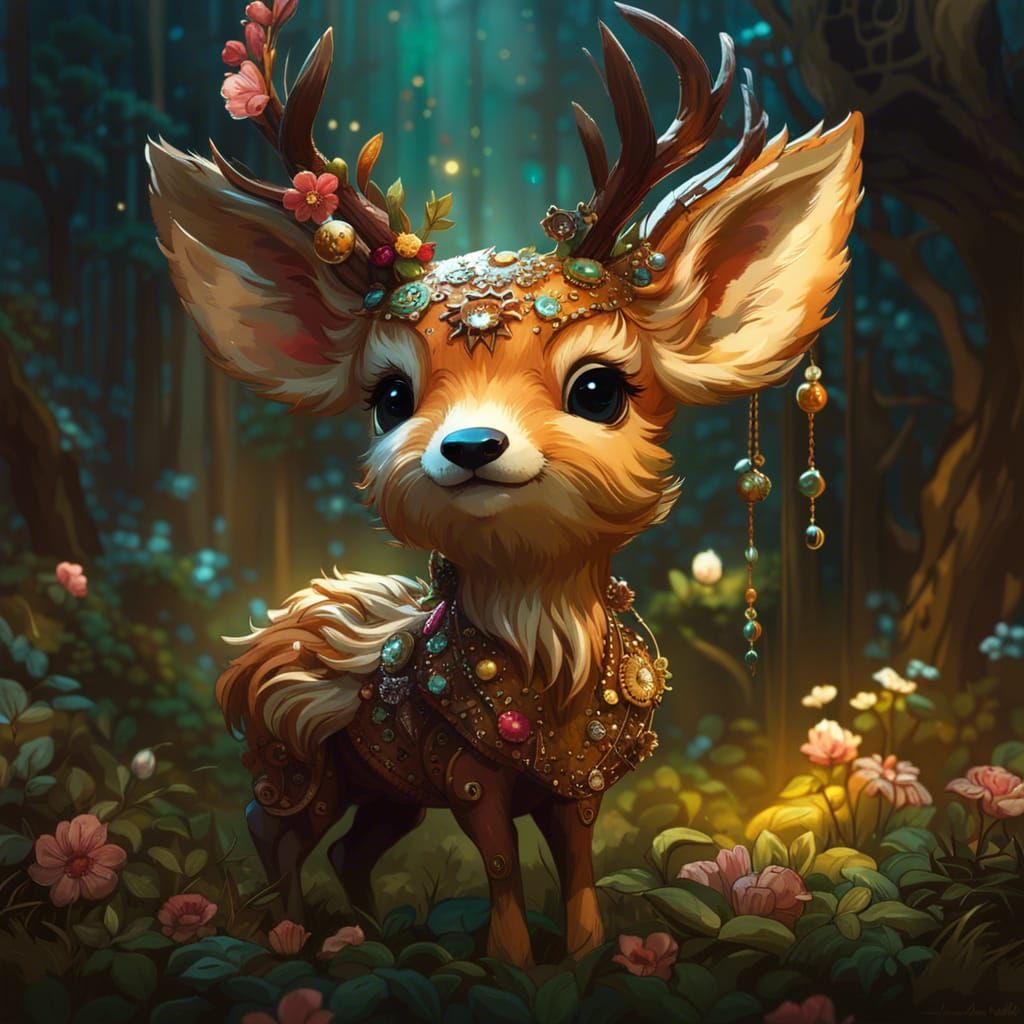 happy fawn - AI Generated Artwork - NightCafe Creator