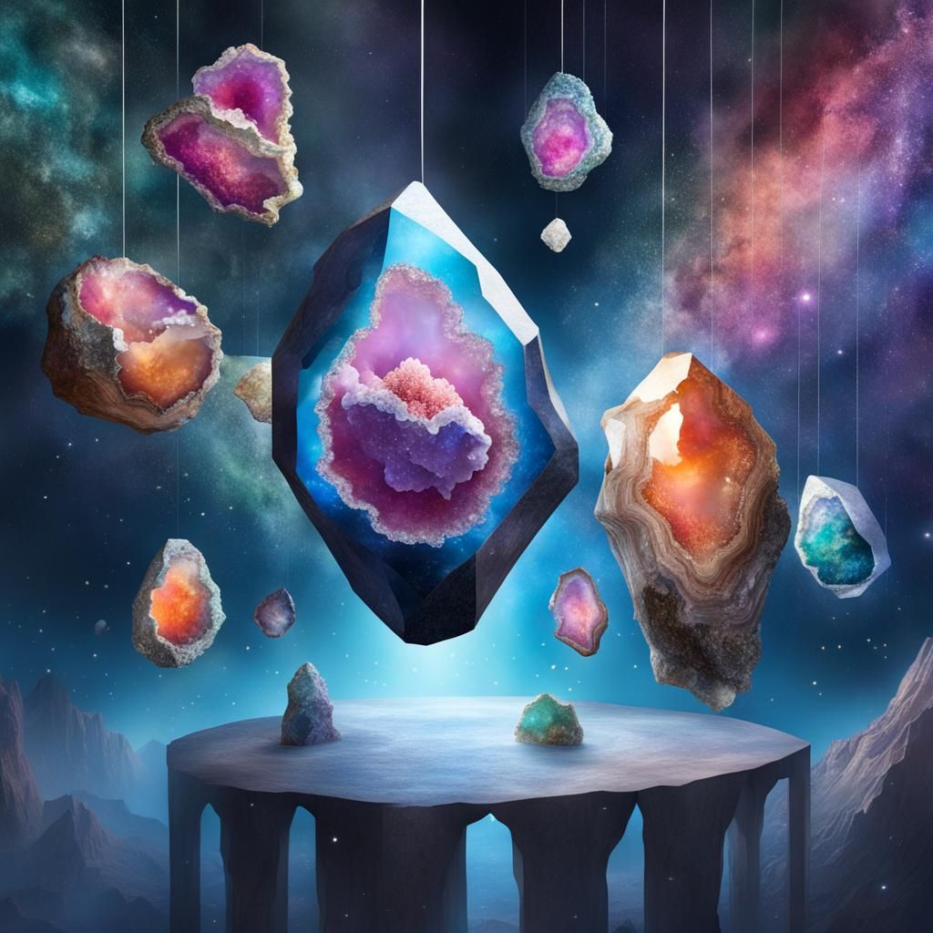 Colorful geodes - AI Generated Artwork - NightCafe Creator