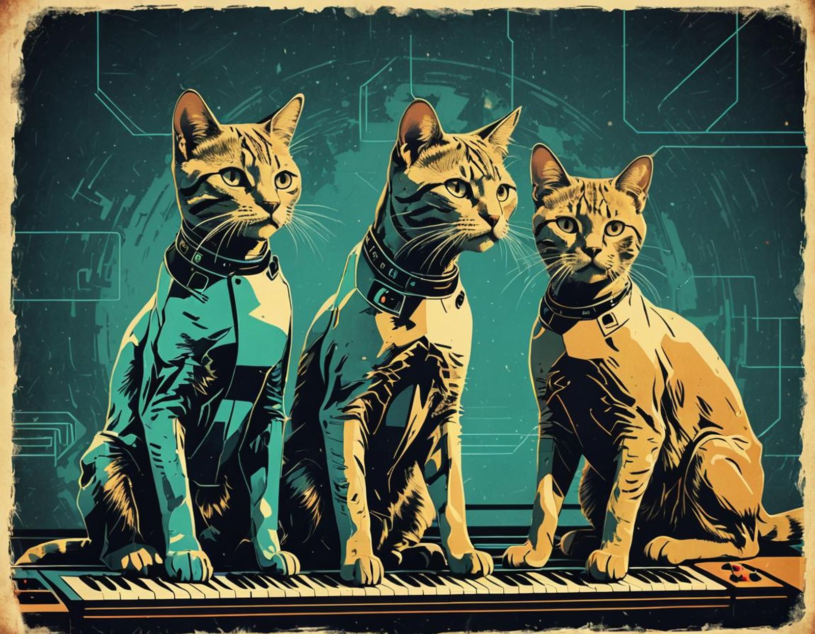 Synth Cats - AI Generated Artwork - NightCafe Creator