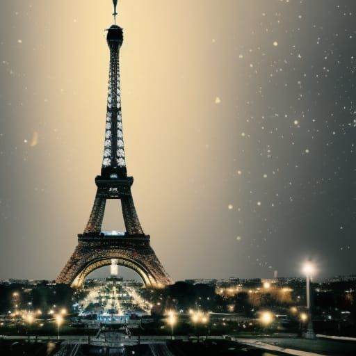 eiffeltower lighting up - AI Generated Artwork - NightCafe Creator