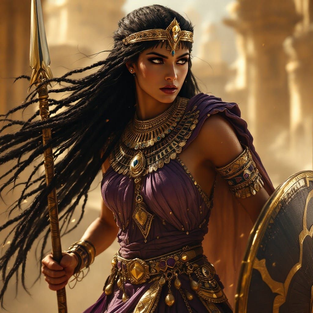 Anat 3 - Egyptian Goddess Anat Prepares for Battle in Ancien...