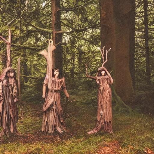 typical pagan minor forest deities in one climate zone, faven - AI ...