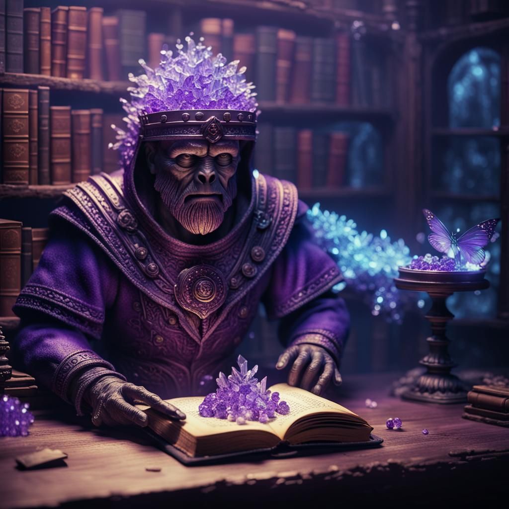The Secret of the Crystal Library - AI Generated Artwork - NightCafe ...
