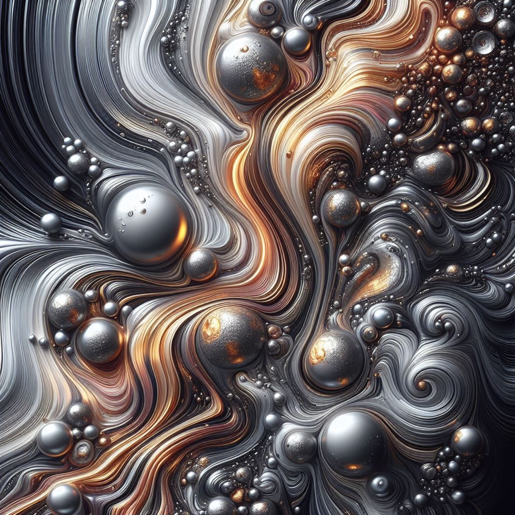 metallic fluid - AI Generated Artwork - NightCafe Creator