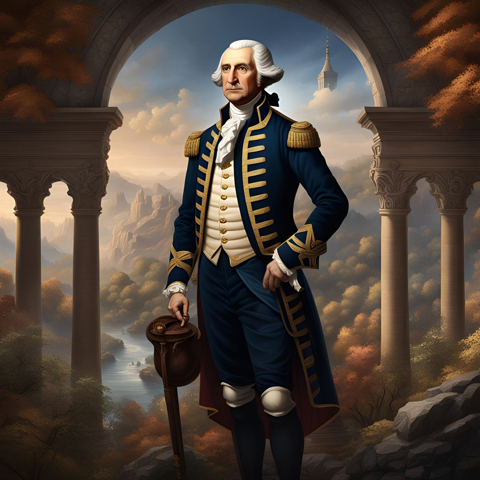 Mythic portrait of George Washington - AI Generated Artwork - NightCafe ...
