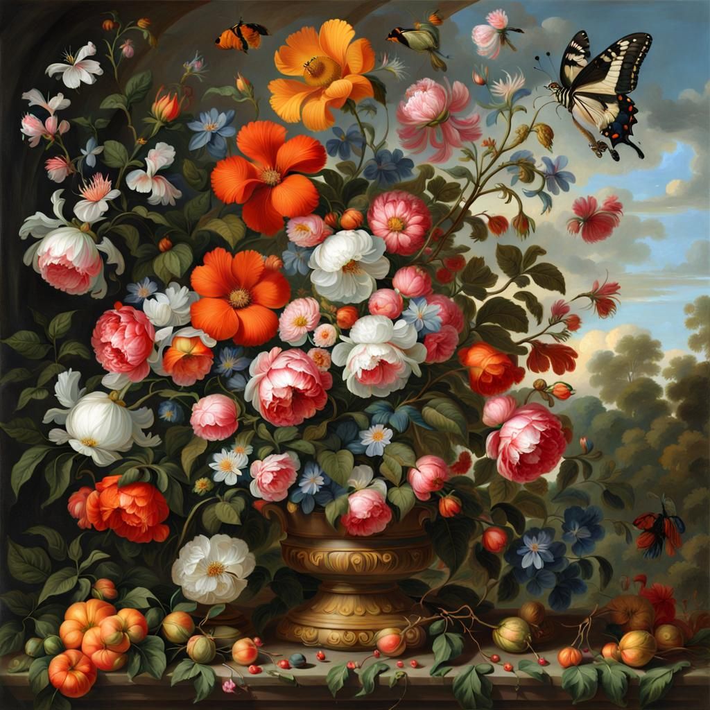 Outdoor Flowers - AI Generated Artwork - NightCafe Creator