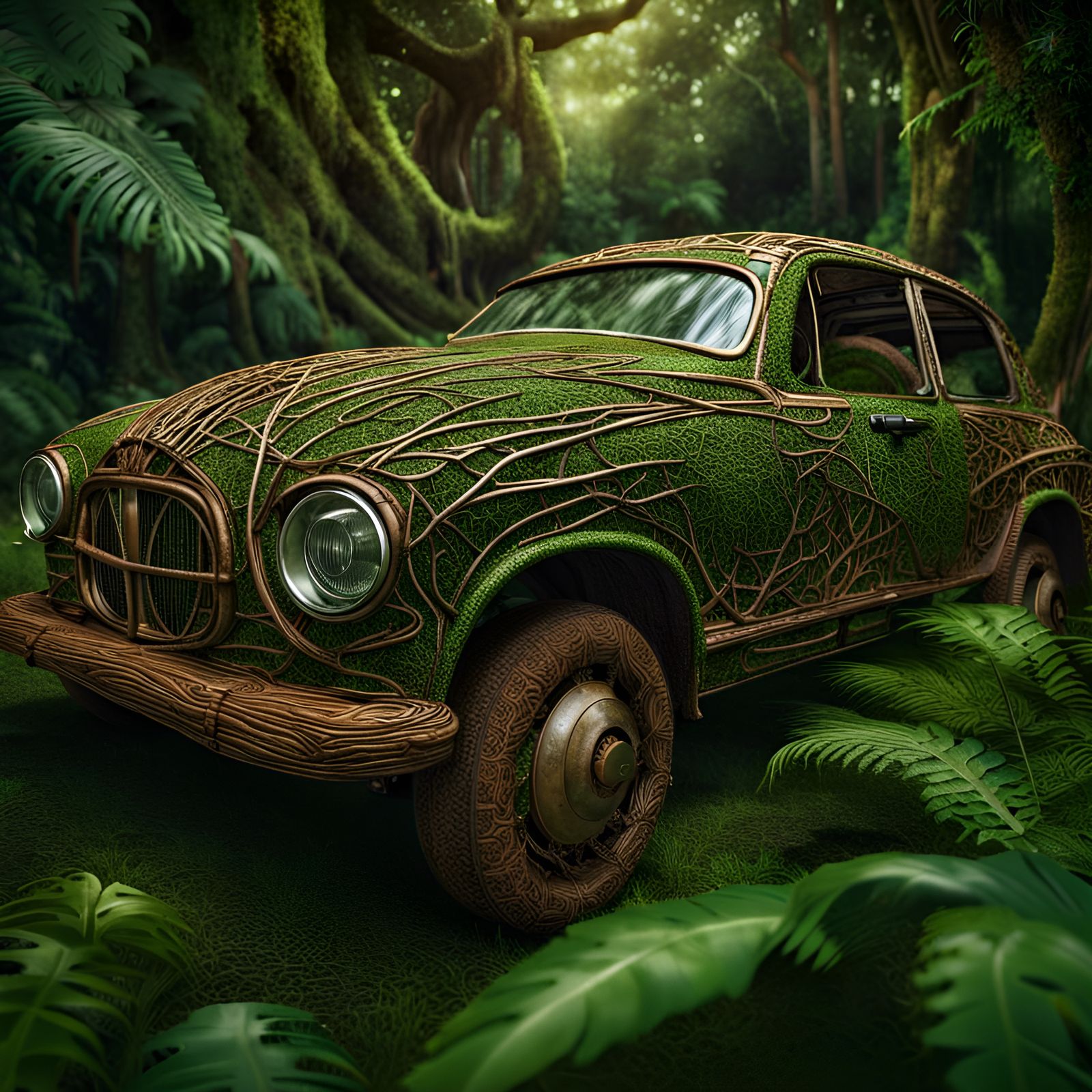 Living organic car - AI Generated Artwork - NightCafe Creator