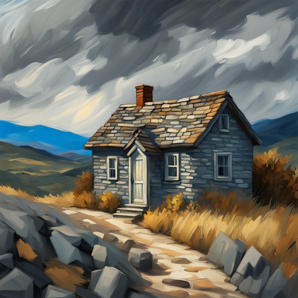 Stone Tiny House - AI Generated Artwork - NightCafe Creator