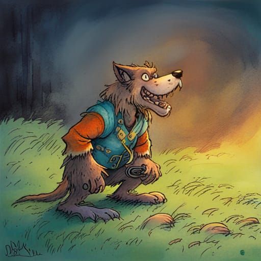 Lockup The Looney Werewolf - AI Generated Artwork - NightCafe Creator