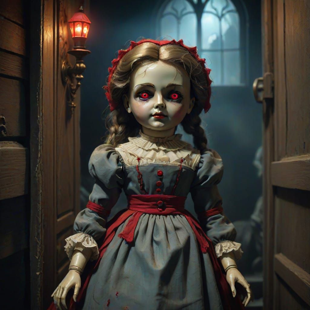 Surreal Horror Scene of Haunted Doll in Abandoned ... - AI Art