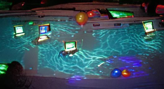 90s pool computer nerds party - AI Generated Artwork - NightCafe Creator