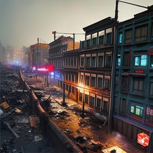 after the riots - AI Generated Artwork - NightCafe Creator