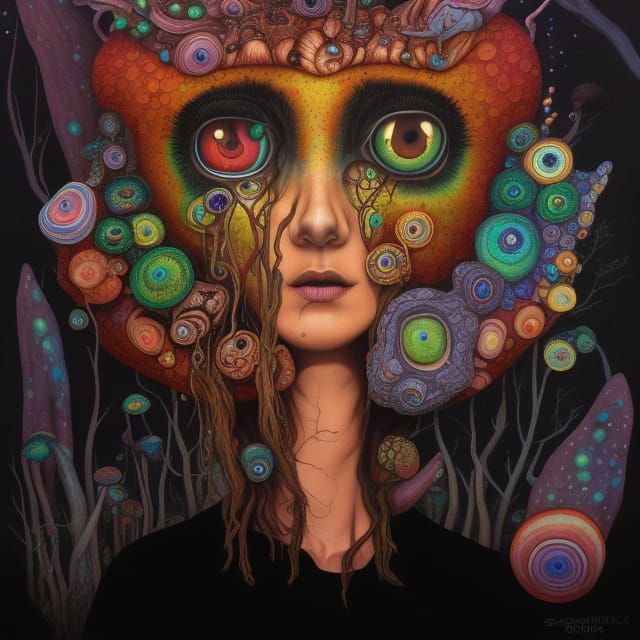 Fungi Girl 3501 - AI Generated Artwork - NightCafe Creator