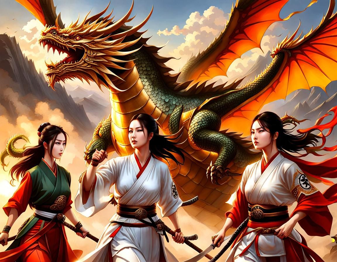 Dragons Angels ? - AI Generated Artwork - NightCafe Creator