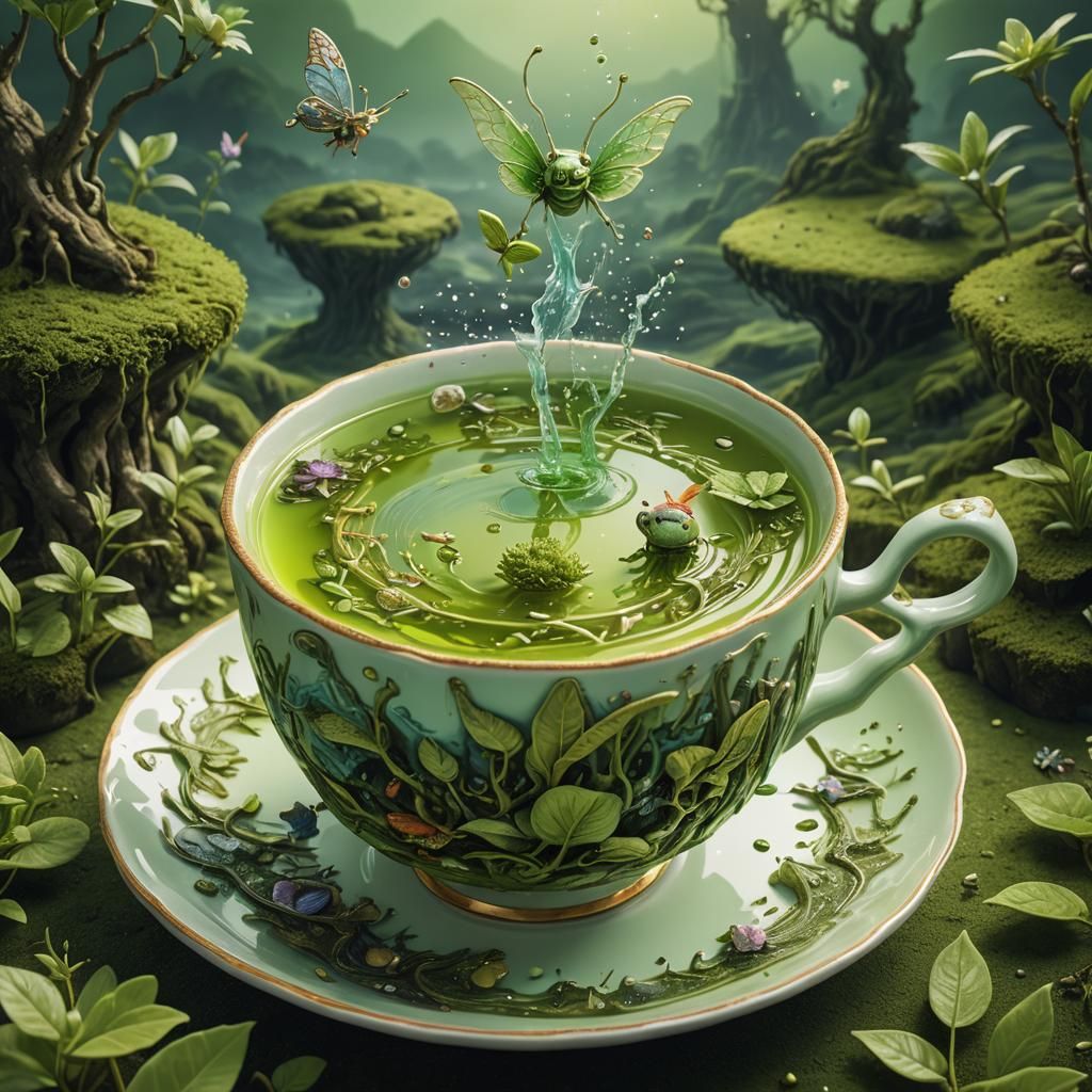 The Green Knowledge Cup. - AI Generated Artwork - NightCafe Creator