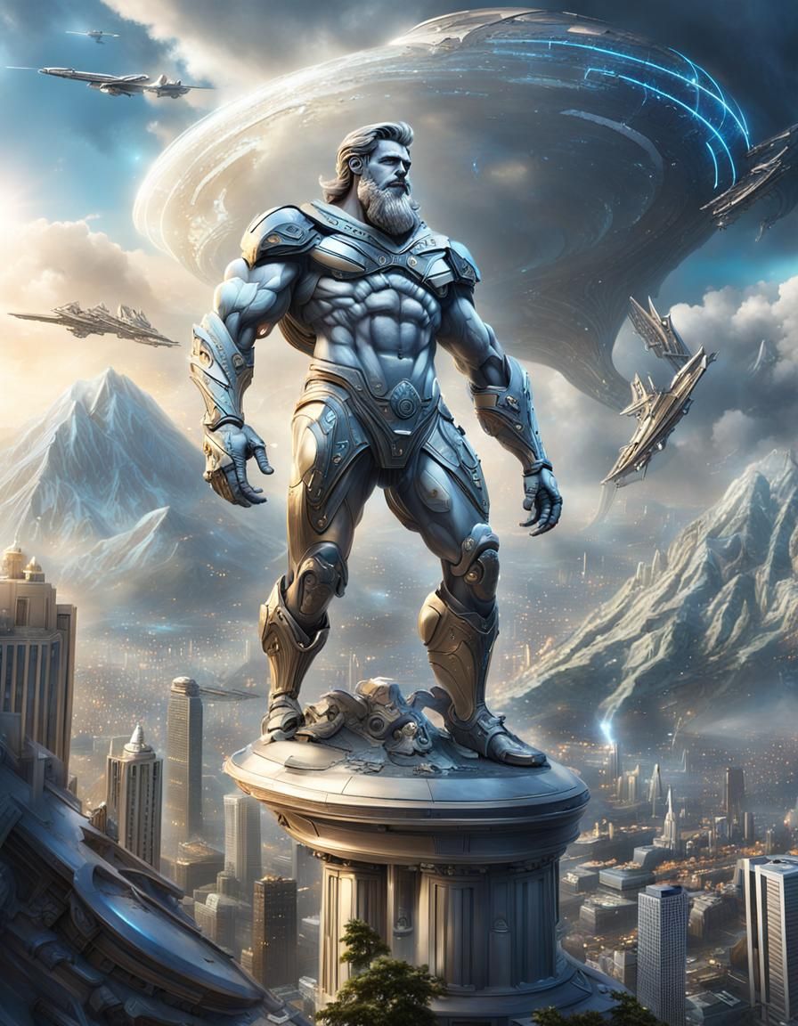 Futuristic Zeus - AI Generated Artwork - NightCafe Creator