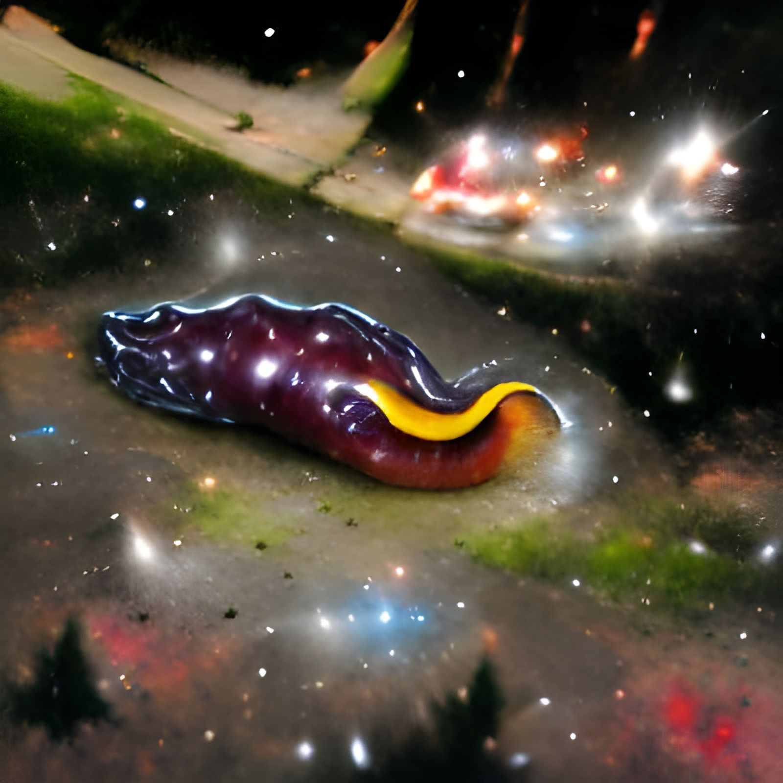A giant cosmic space slug - AI Generated Artwork - NightCafe Creator