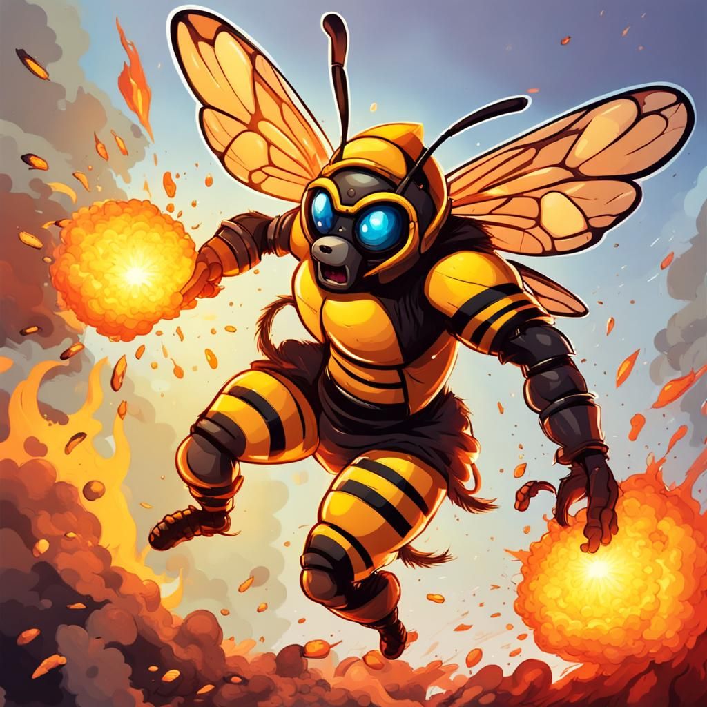 Superhero Bee - AI Generated Artwork - NightCafe Creator