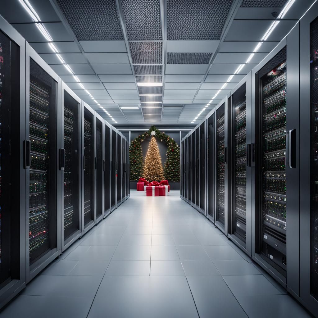 Data Centre Christmas greetings - AI Generated Artwork - NightCafe Creator
