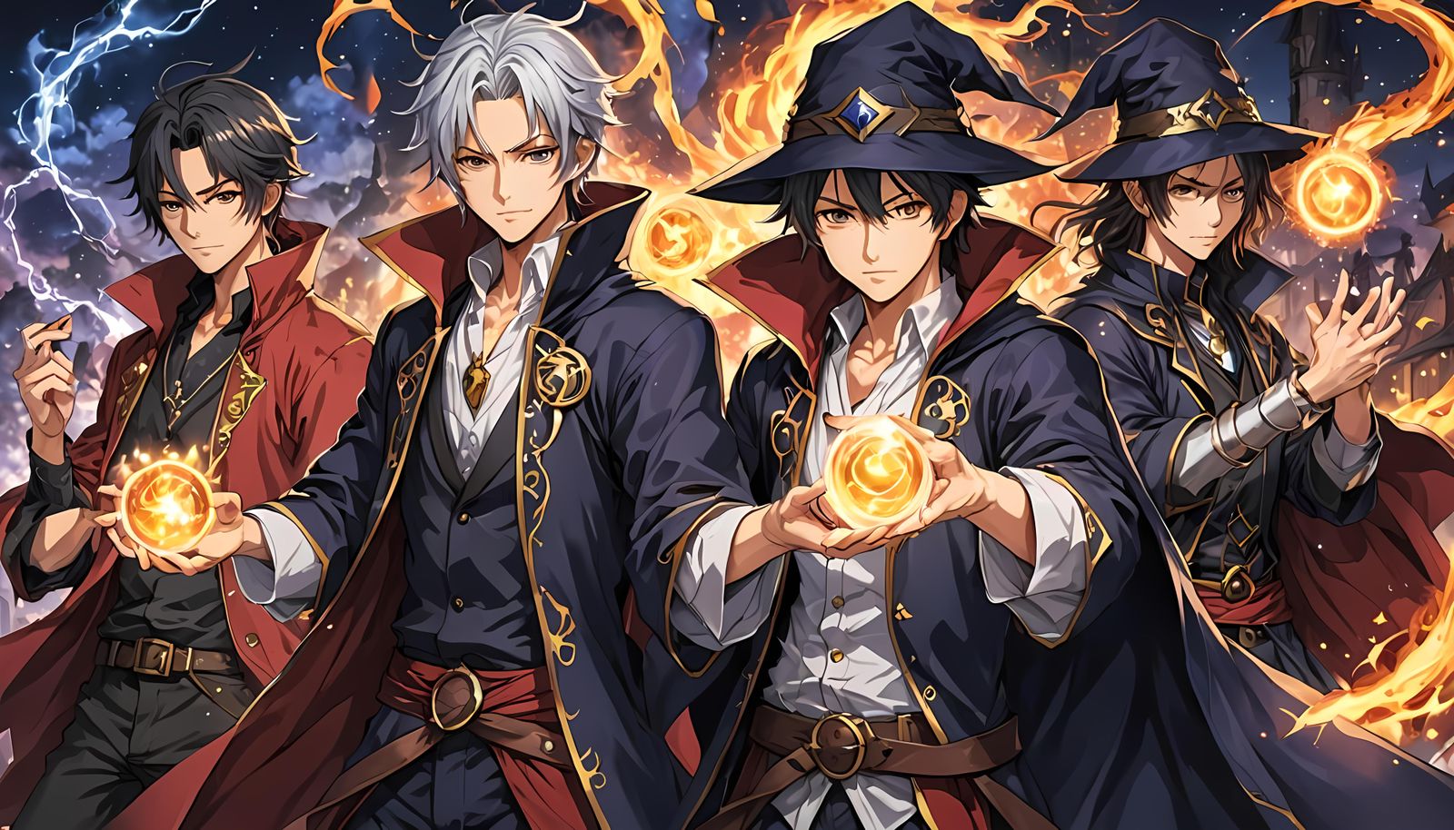 Anime Magic Guys - AI Generated Artwork - NightCafe Creator