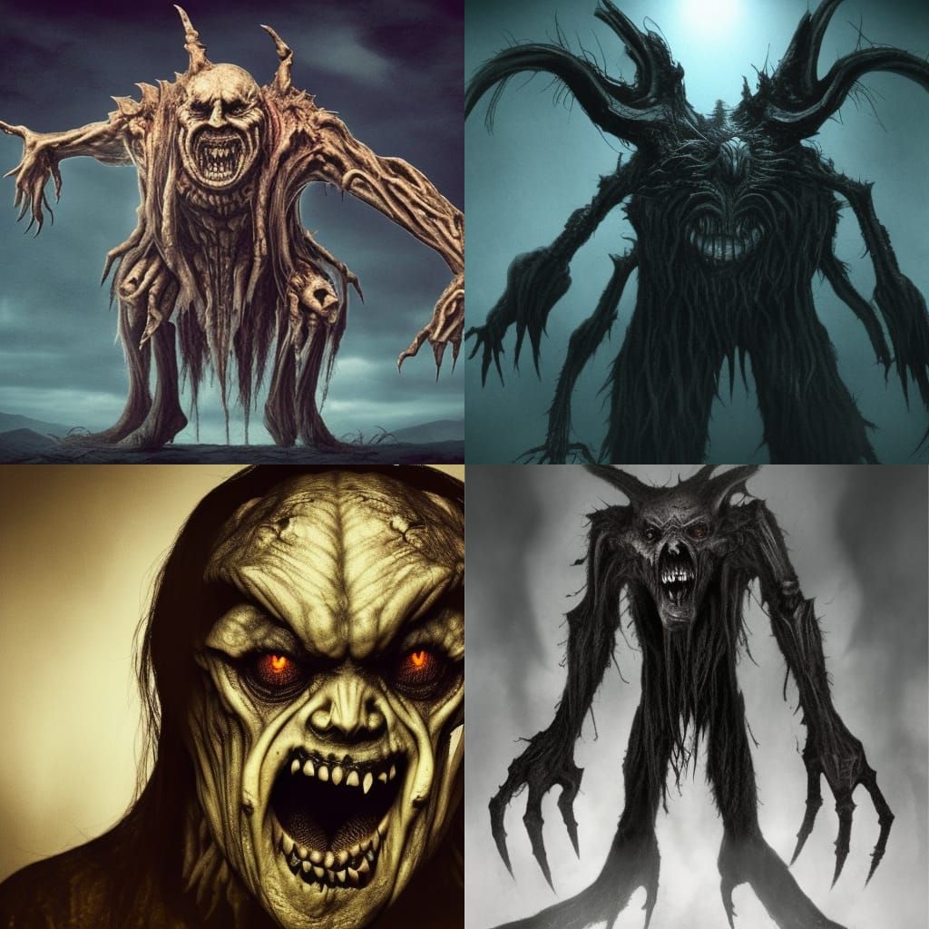Graugor, monster, terrifiying, scary, humanoid - AI Generated Artwork ...