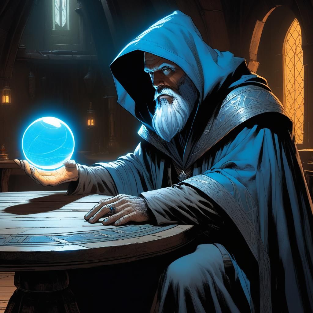 Contemplating His Orb - AI Generated Artwork - NightCafe Creator