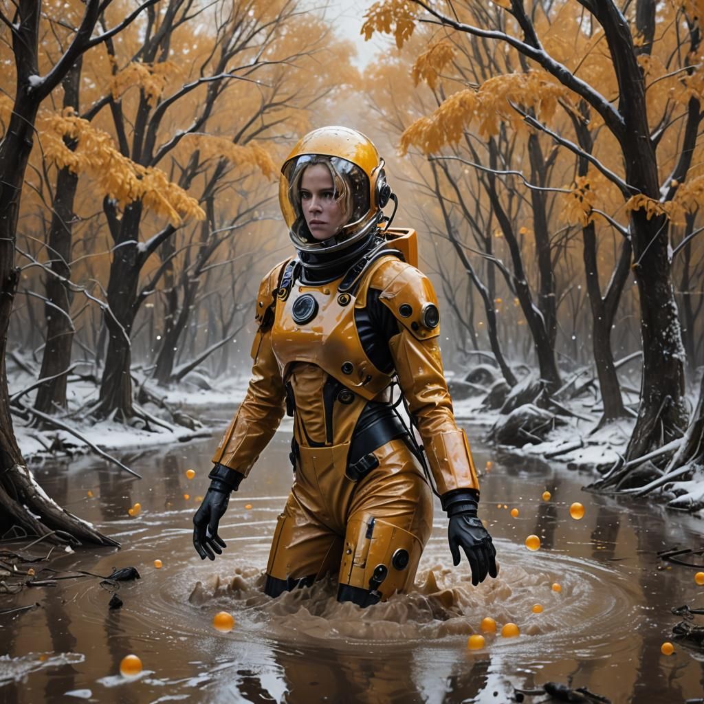 science-fiction post-apocalyptic mode, hyper realistic curvy blonde kate beckinsale, extremly ...