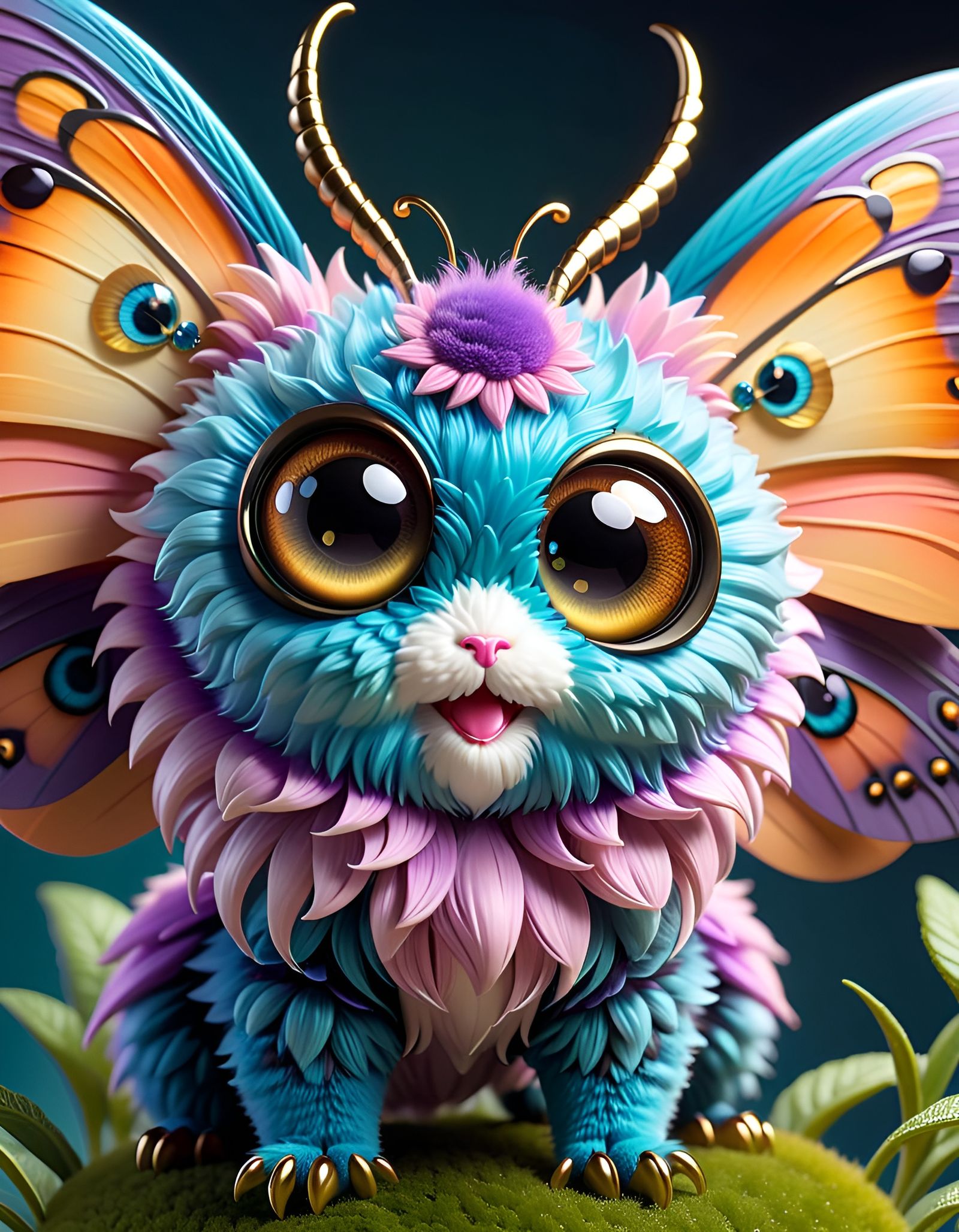 Chibi Moth - AI Generated Artwork - NightCafe Creator