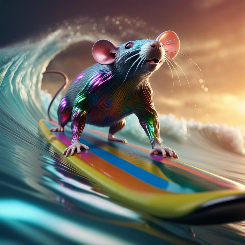 Surfer Rat….. - AI Generated Artwork - NightCafe Creator