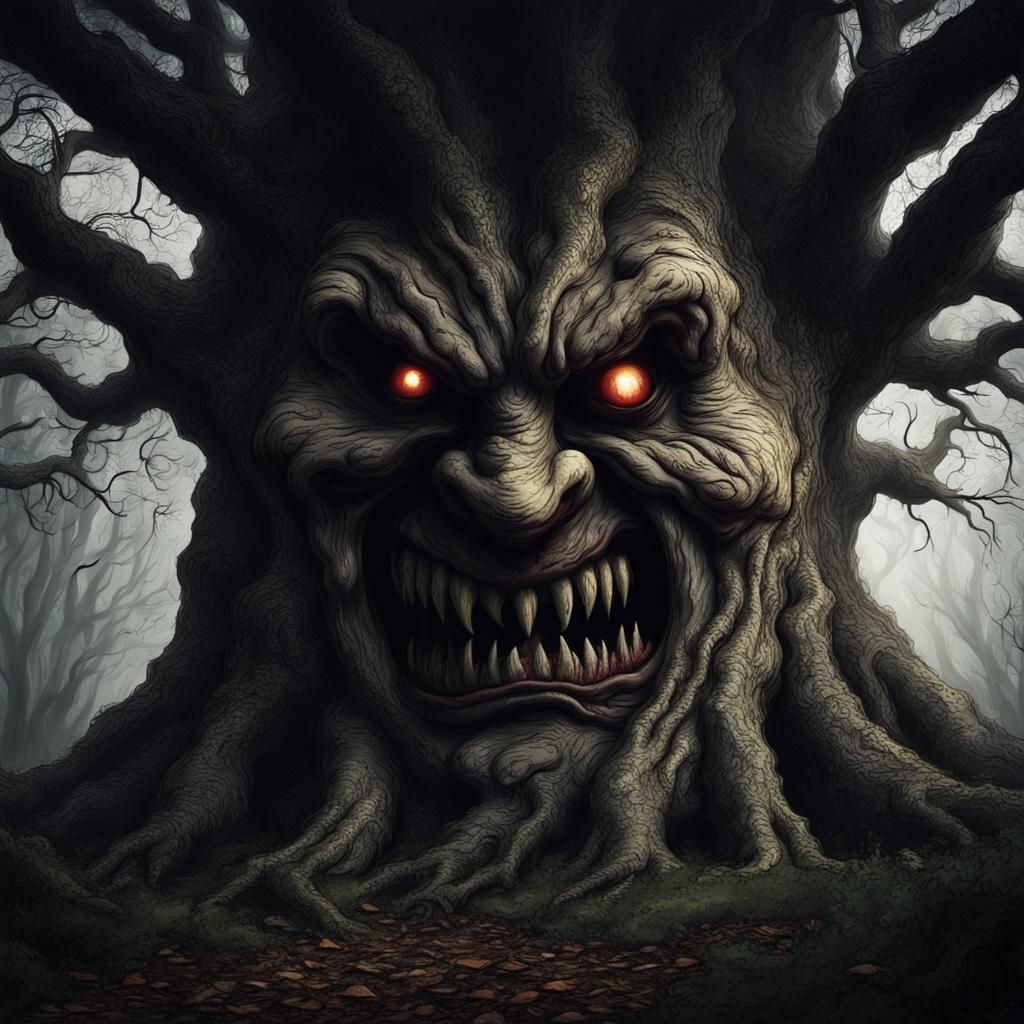 Evil Tree 11 - AI Generated Artwork - NightCafe Creator