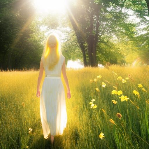 Spring girl ☘️ - AI Generated Artwork - NightCafe Creator