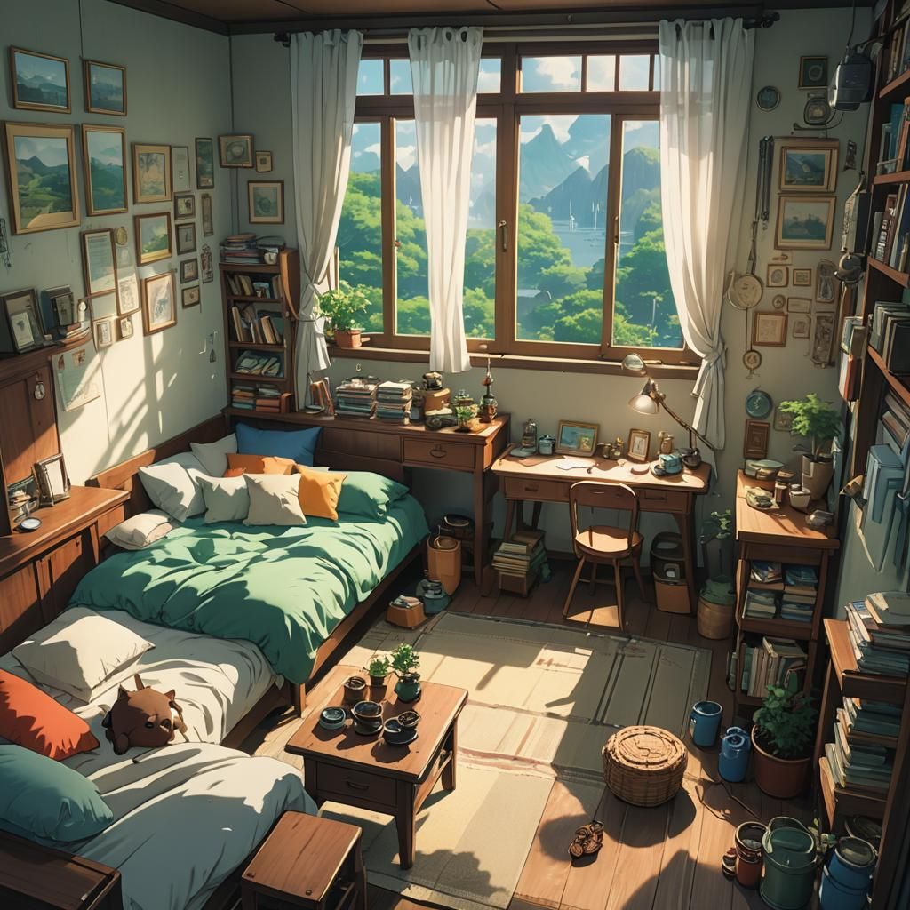 Imaginary bedroom - AI Generated Artwork - NightCafe Creator