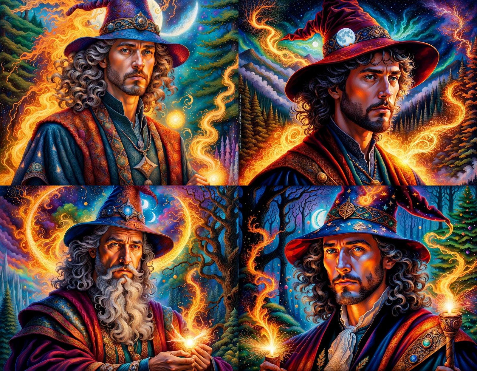 very Closeup head and shoulders portrait of a handsome young wizard ...