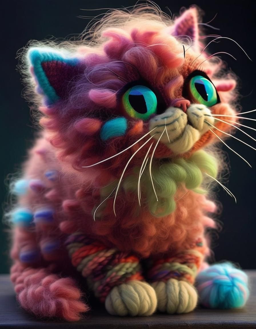 Adorable woolly cat - AI Generated Artwork - NightCafe Creator