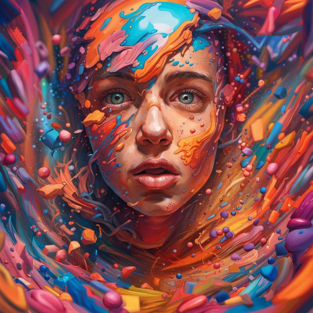 Tripping in my own construct reality - AI Generated Artwork - NightCafe Creator