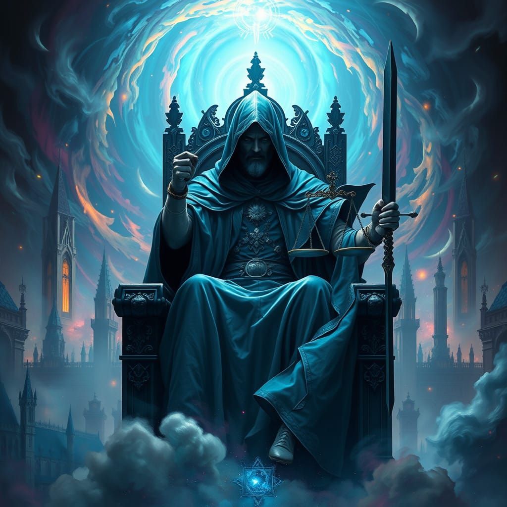 the judgement tarot card - The Regal Judge in a Fantastica...