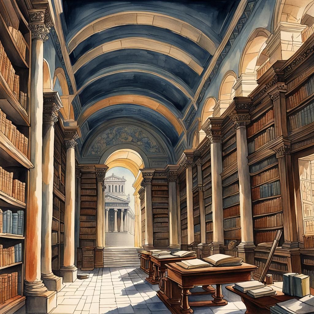 Greek old library, Ancient Libraries, Alexandria, old vibe ultras ...