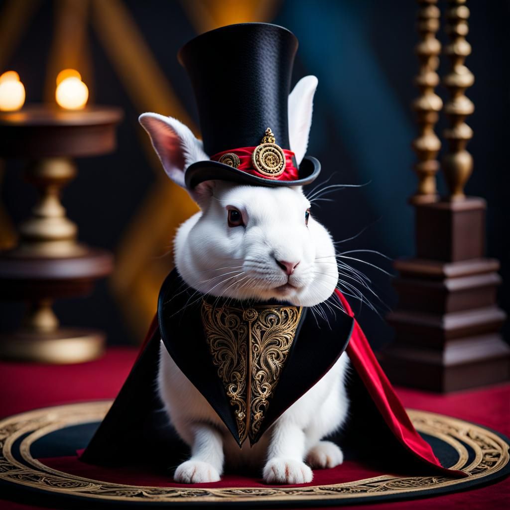 The magician turned himself in a rabbit - AI Generated Artwork ...