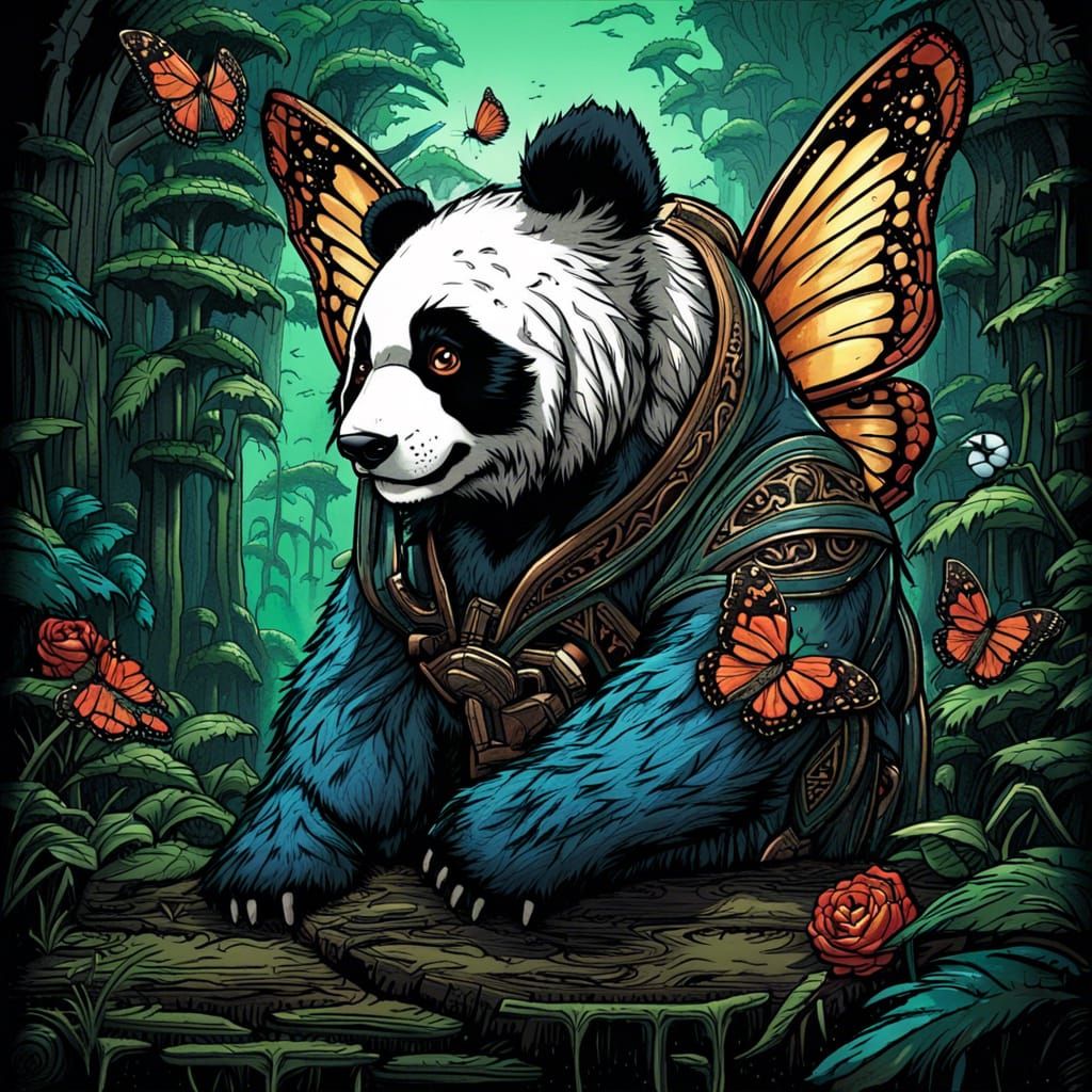 Butterfly panda? - AI Generated Artwork - NightCafe Creator