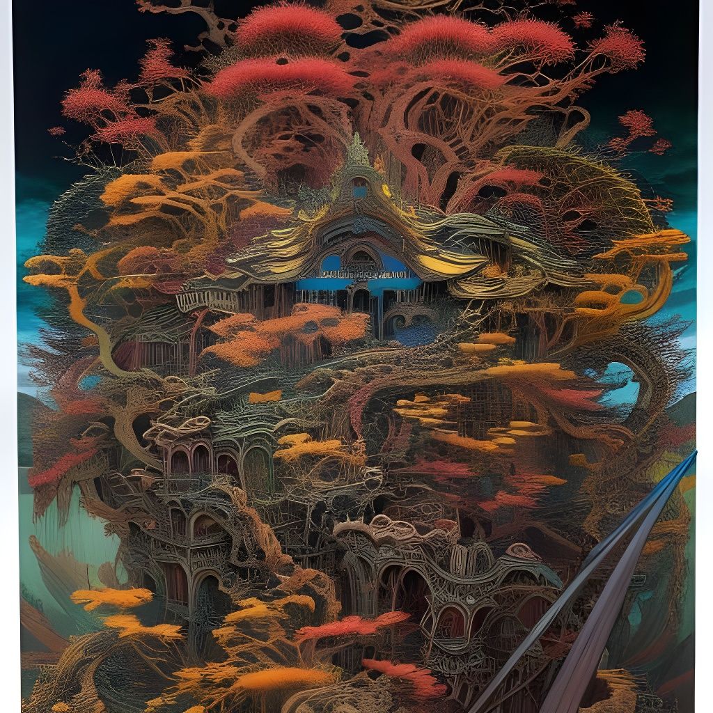 House of fear - Horrorcore: Small House of Fear Ink Drawing