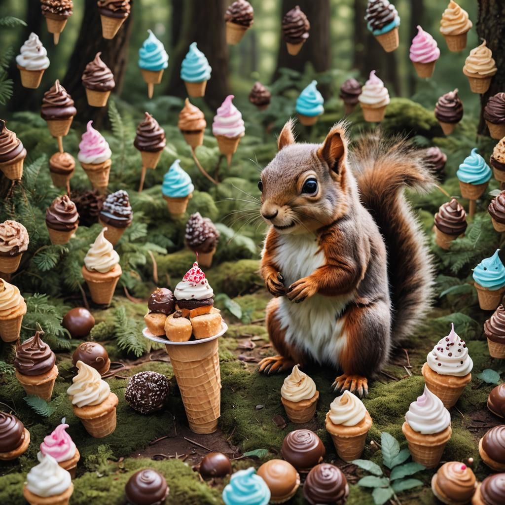 A hyper-realistic photo of the cutest squirrel creature in the world ...